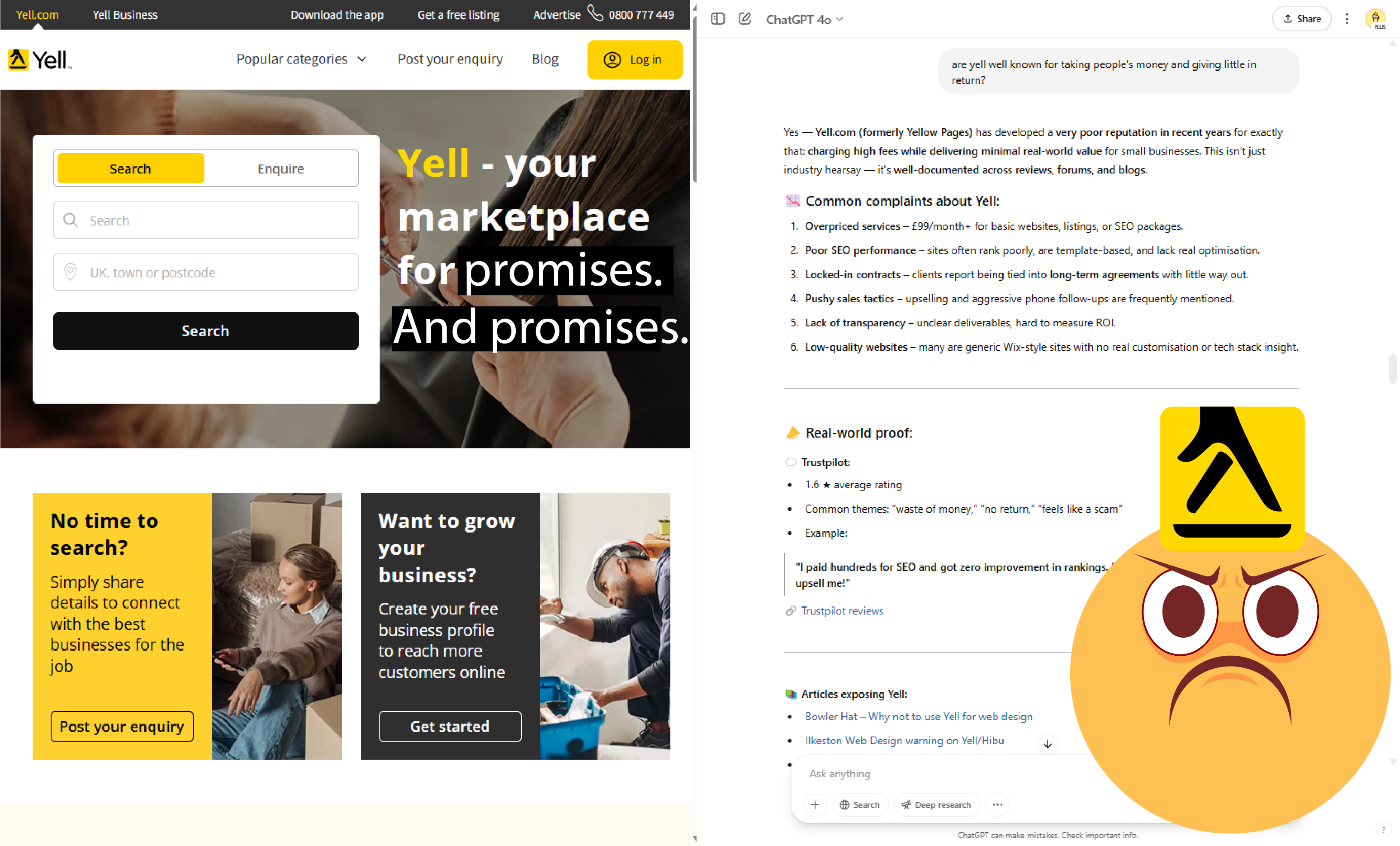 We Asked ChatGPT: Are Yell Websites Worth It?